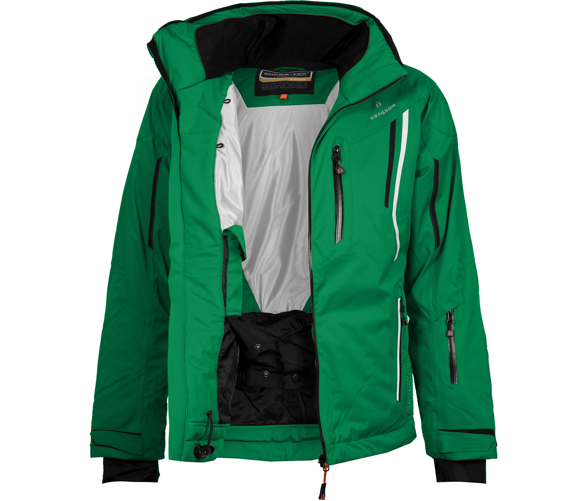 Bergson RILEY | Herren Skijacke, wattiert, 20000 mm Wassersäule - grün ...